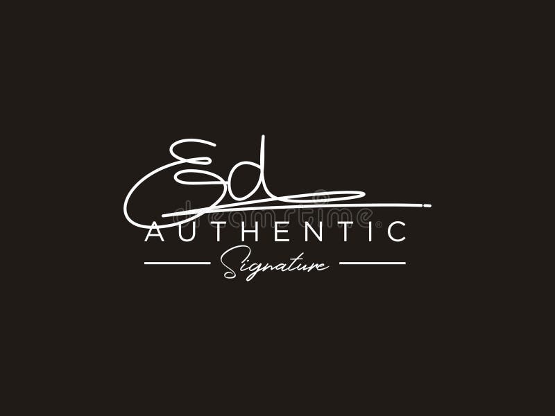 Letter ED Signature Logo Template Vector Stock Vector - Illustration of ...