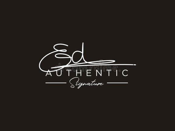 Letter ED Signature Logo Template Vector Stock Vector - Illustration of ...