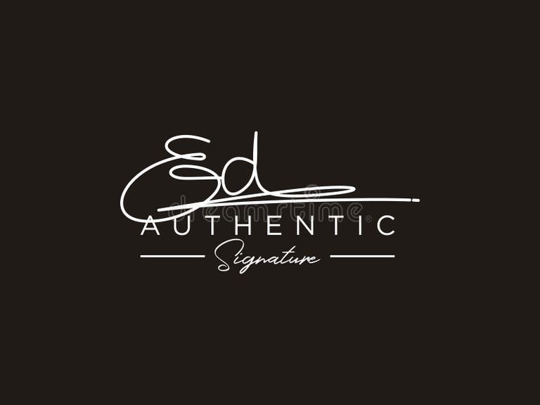 Letter ED Signature Logo Template Vector Stock Vector - Illustration of ...