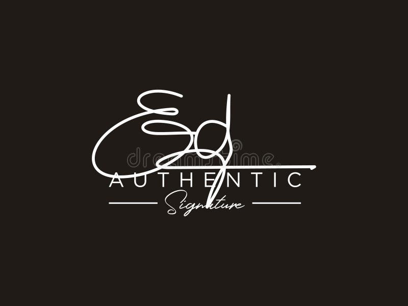 Letter ED Signature Logo Template Vector Stock Vector - Illustration of ...