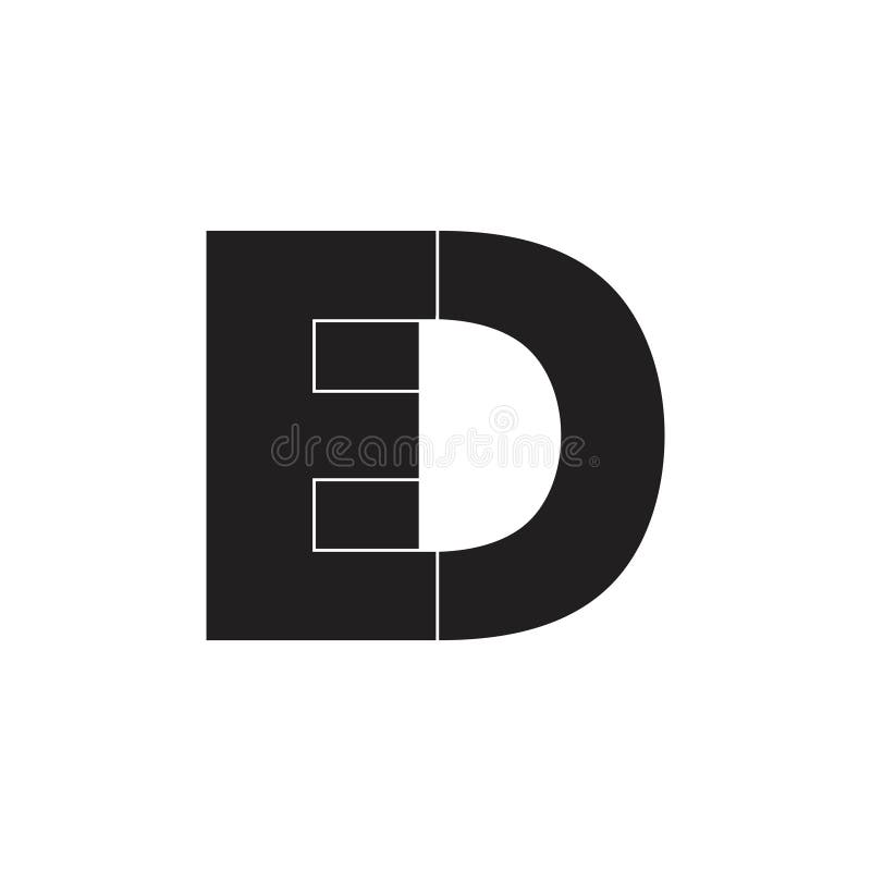 ED E D Letter Logo Design. Creative Icon Modern Letters Vector L Stock ...