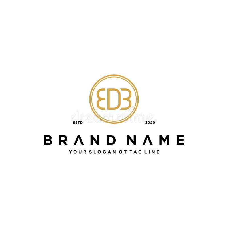 Letter EDB Logo Design Concept Vector Stock Vector - Illustration of ...