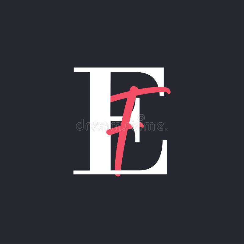 Letter EF Logo. Perfectly Blended Initials EF Letter Logo Design Stock ...