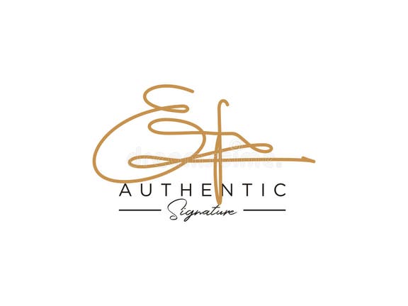 Letter EF Signature Logo Template Vector Stock Vector - Illustration of ...