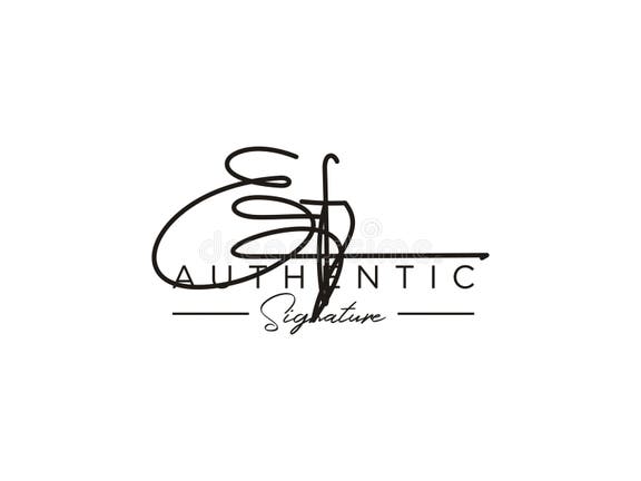 Letter EF Signature Logo Template Vector Stock Vector - Illustration of ...
