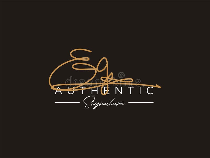 Letter EG Signature Logo Template Vector Stock Vector - Illustration of ...