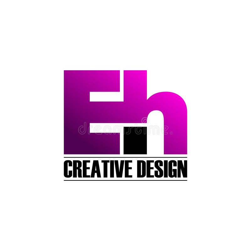 Letter EH Monogram Logo Icon Design Vector. Stock Vector - Illustration ...