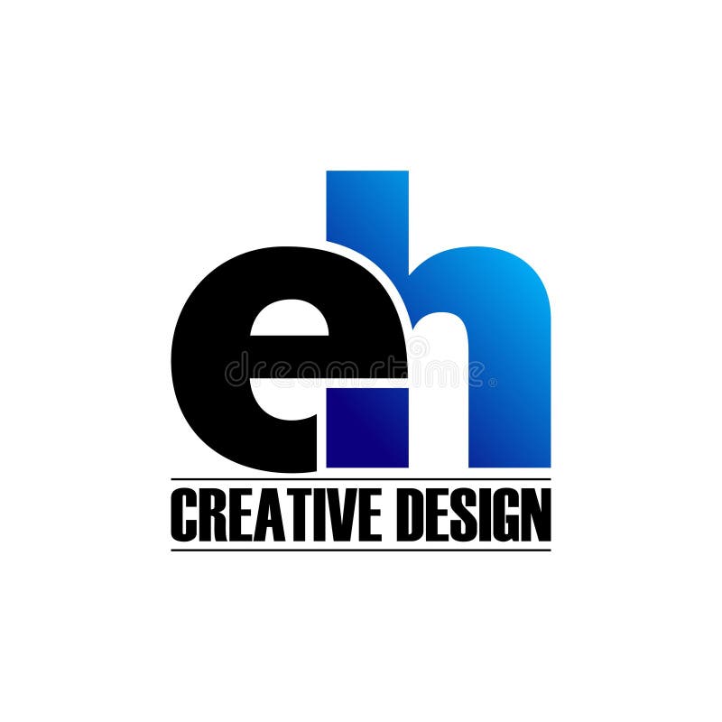 Letter EH Monogram Logo Icon Design Vector. Stock Vector - Illustration ...