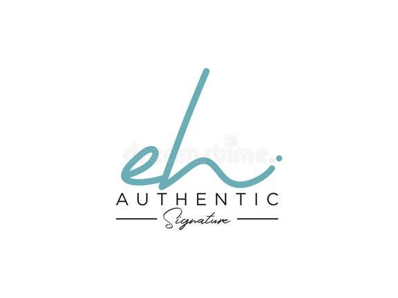Letter EH Signature Logo Template Vector Stock Vector - Illustration of ...