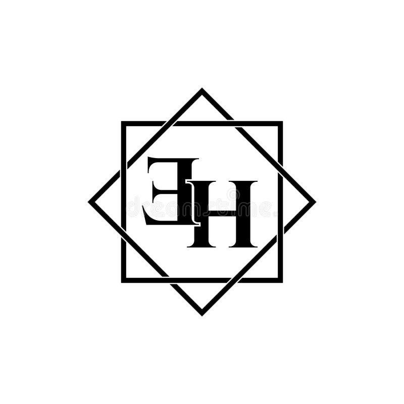 Letter EH Simple Monogram Logo Icon Design. Stock Vector - Illustration ...