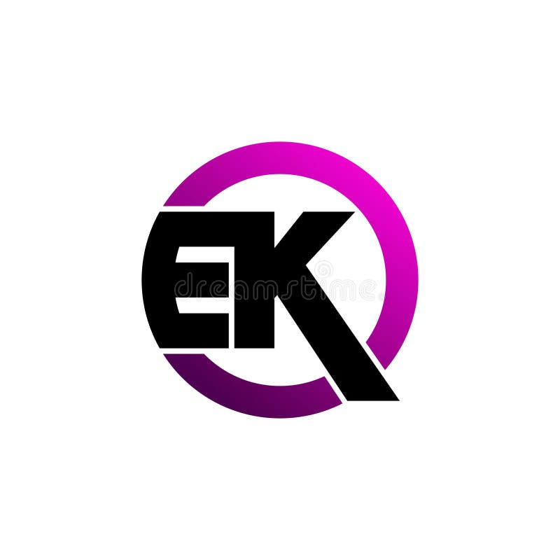 Letter EK Monogram Logo Icon Design Vector. Stock Vector - Illustration ...