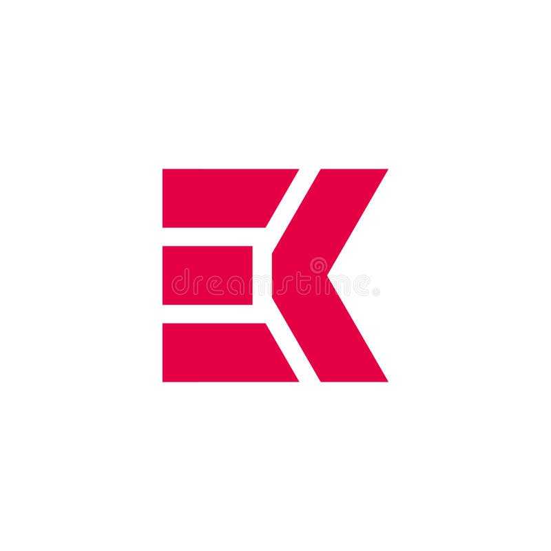 Letter Ek Stripes Run Simple Geometric Logo Vector Stock Vector ...