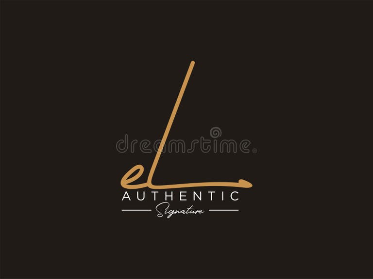 Letter EL Signature Logo Template Vector Stock Vector - Illustration of ...