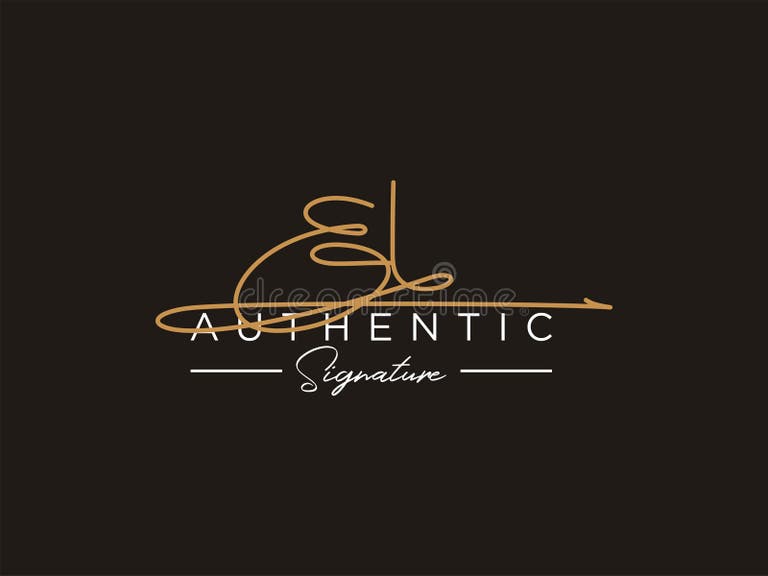 Letter EL Signature Logo Template Vector Stock Vector - Illustration of ...