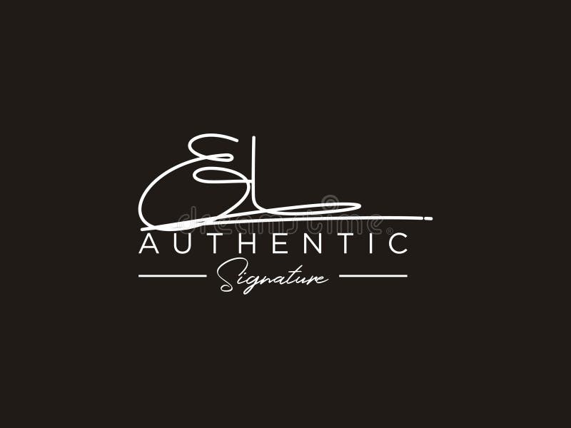 Letter EL Signature Logo Template Vector Stock Vector - Illustration of ...