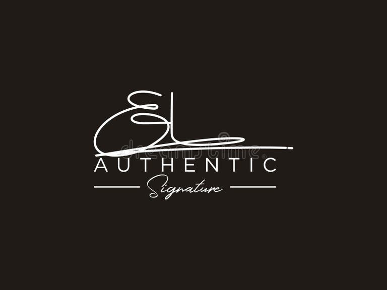 Letter EL Signature Logo Template Vector Stock Vector - Illustration of ...