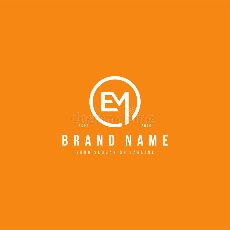Em Circle Shape Letter Logo Design Stock Illustrations – 150 Em Circle ...