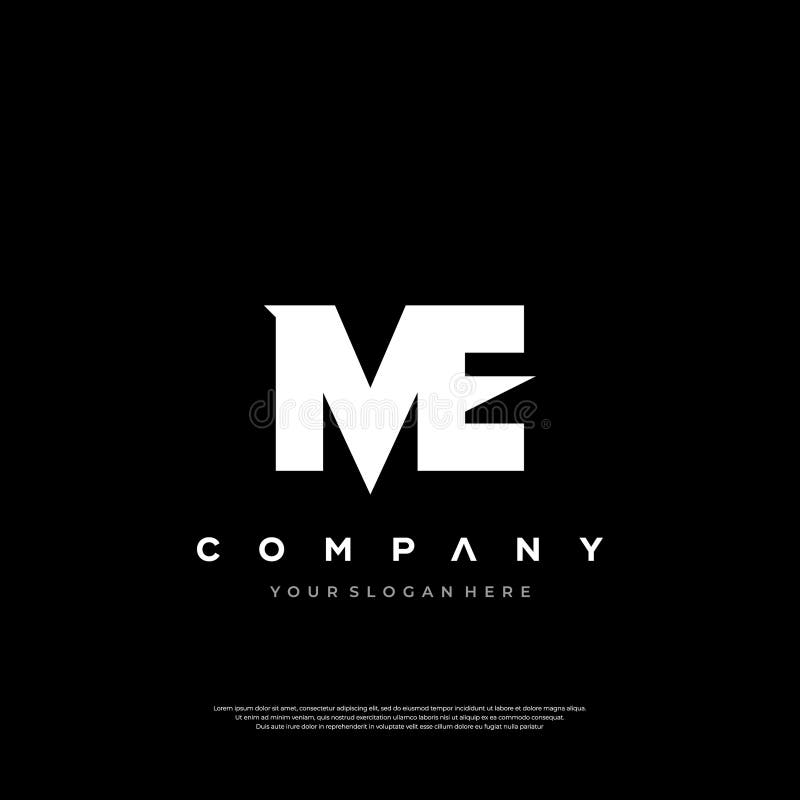 Letter EM Logo or Letter ME Logo Concept Stock Vector - Illustration of ...