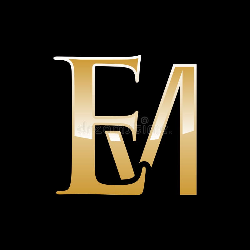 Letter EM Modern Monogram Logo Vector Design, Logo Initial Vector Mark ...