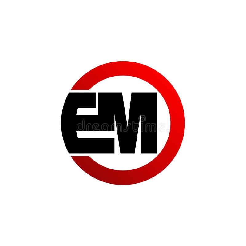 Em Circle Shape Letter Logo Design Stock Illustrations – 150 Em Circle ...