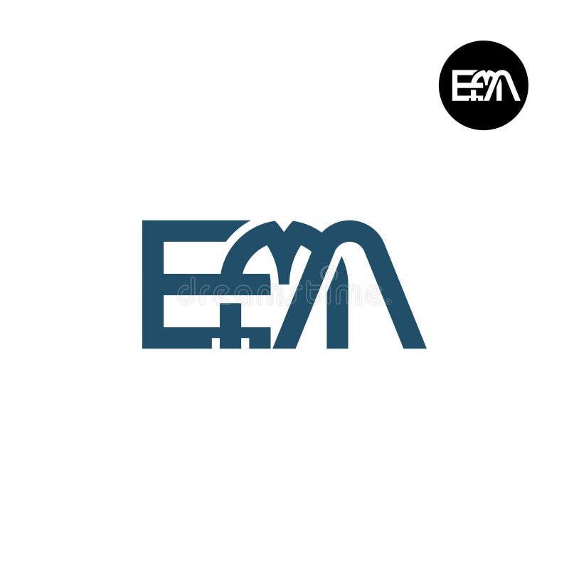 Letter EMA Monogram Logo Design Stock Vector - Illustration of ...