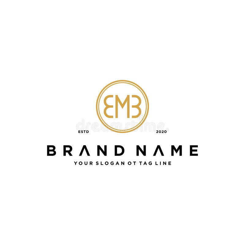 Letter EMB Logo Design Concept Vector Stock Vector - Illustration of ...