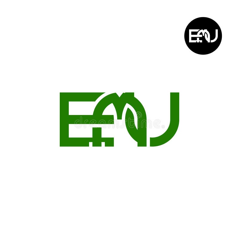 Letter EMU Monogram Logo Design Stock Vector - Illustration of logos ...
