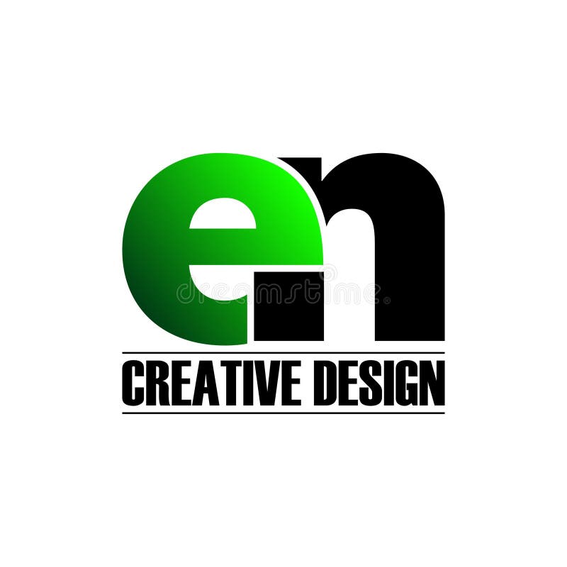 Letter EN Monogram Logo Icon Design Vector. Stock Vector - Illustration ...