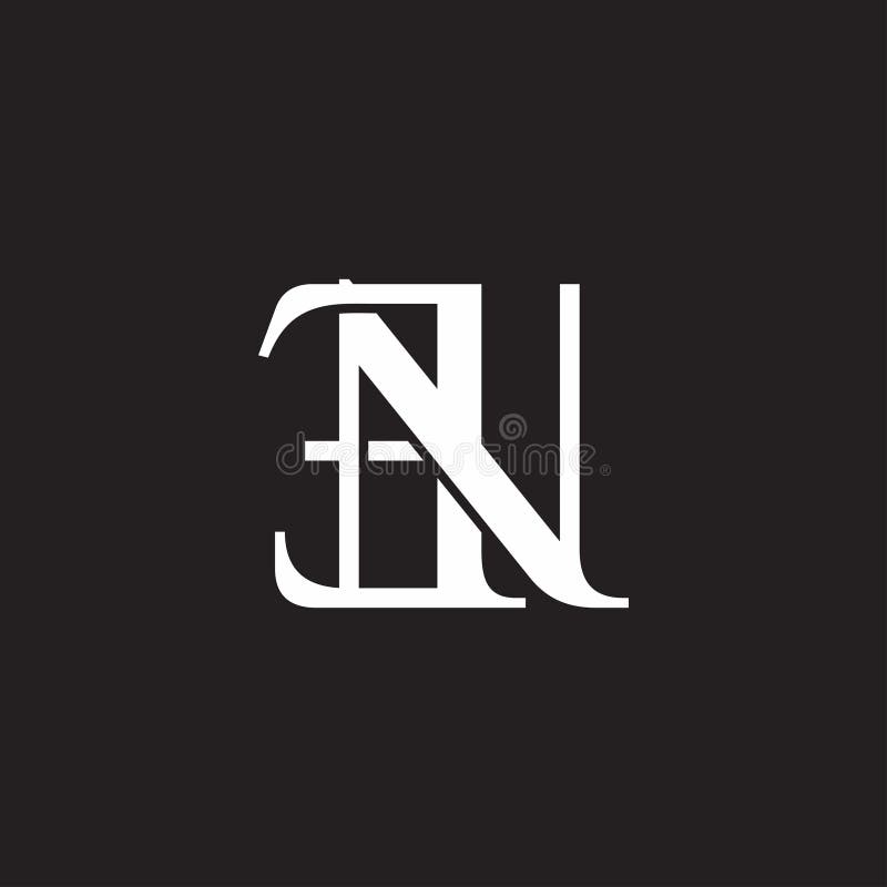 Letter En Simple Linked Font Logo Vector Stock Vector - Illustration of ...