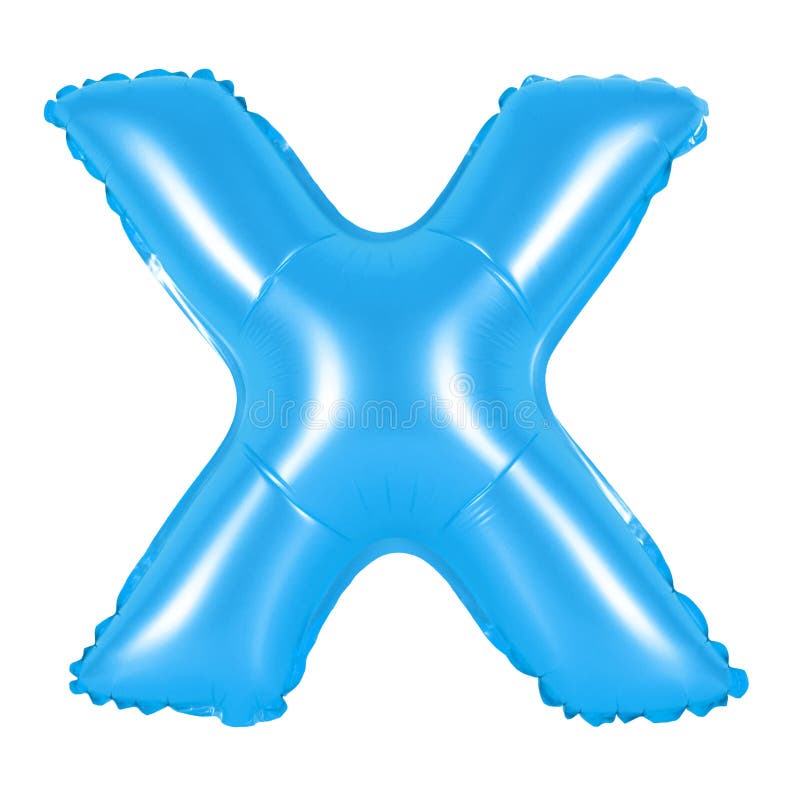 Letter X from English Alphabet Blue Stock Illustration - Illustration ...