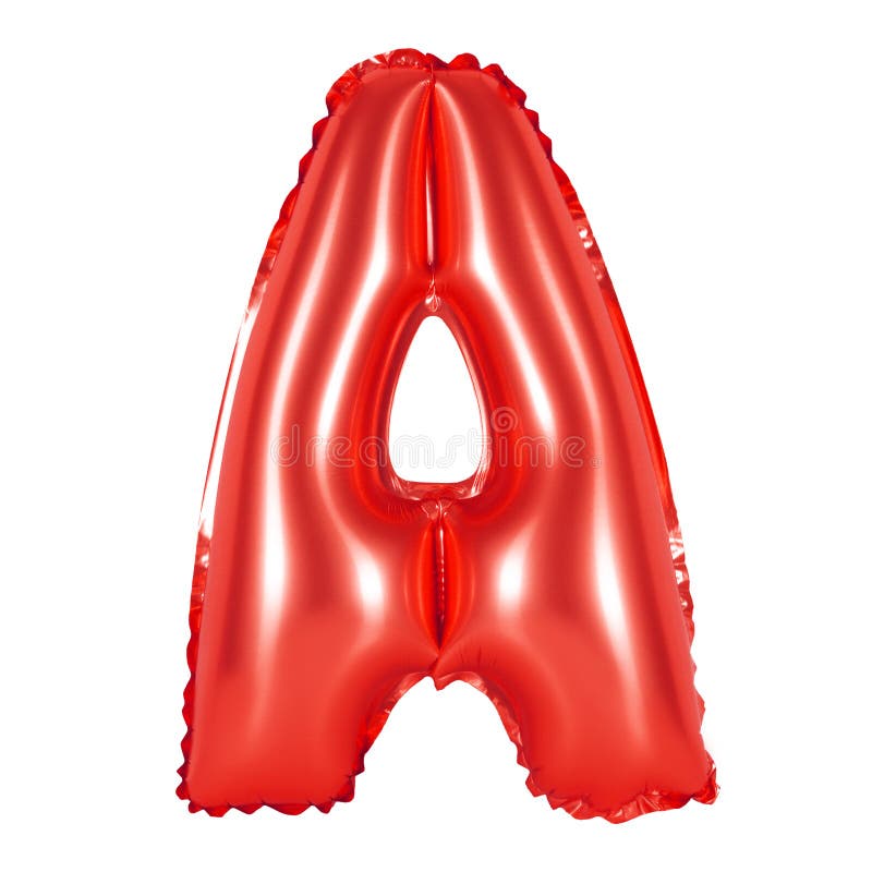 Letter a from English Alphabet Red Stock Image - Image of greeting ...