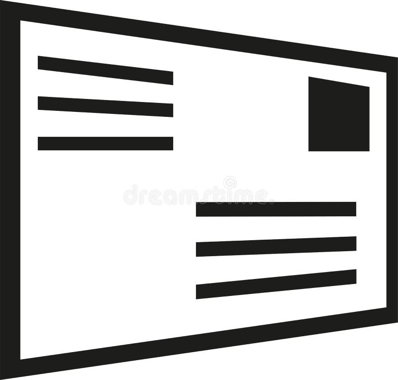 Letter Envelope with Address Icon Stock Vector - Illustration of email ...