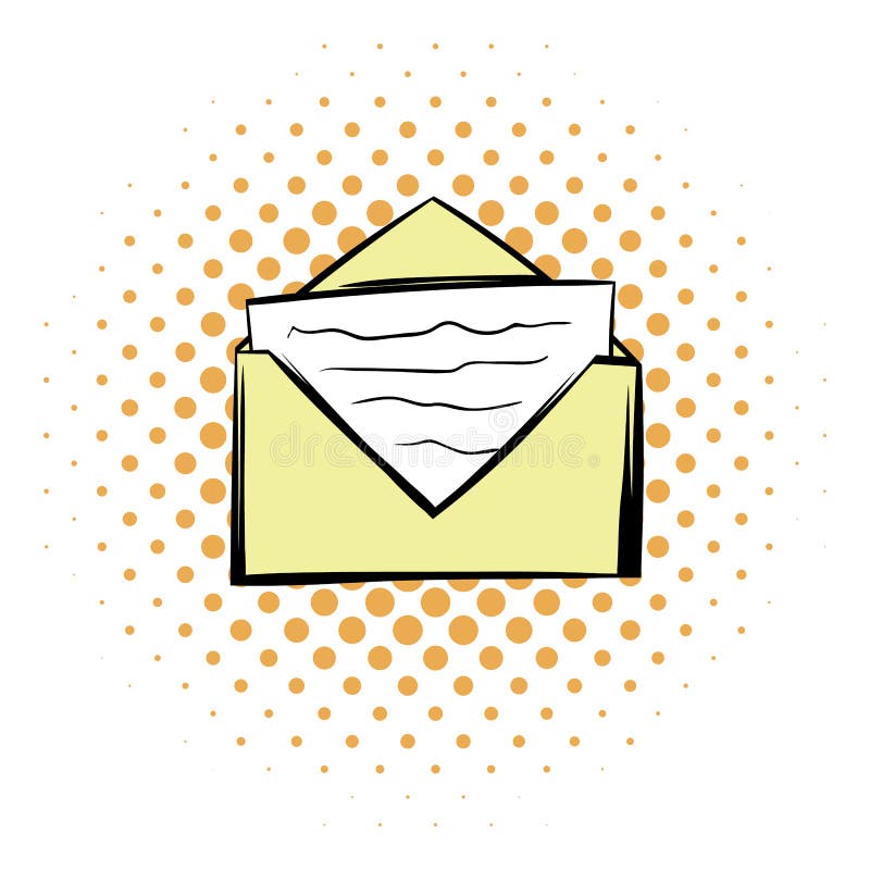 Letter in Envelope Icon Cartoon Stock Illustration - Illustration of ...