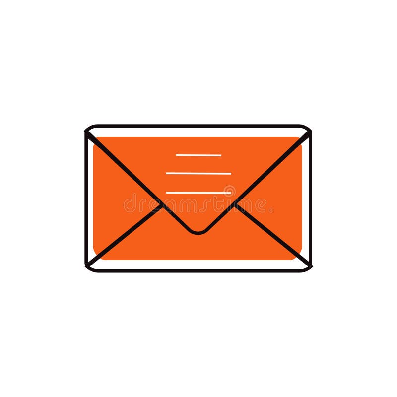 Letter Envelope with Paper Document Vector Illustration, Email Envelope Icon Stock Vector ...
