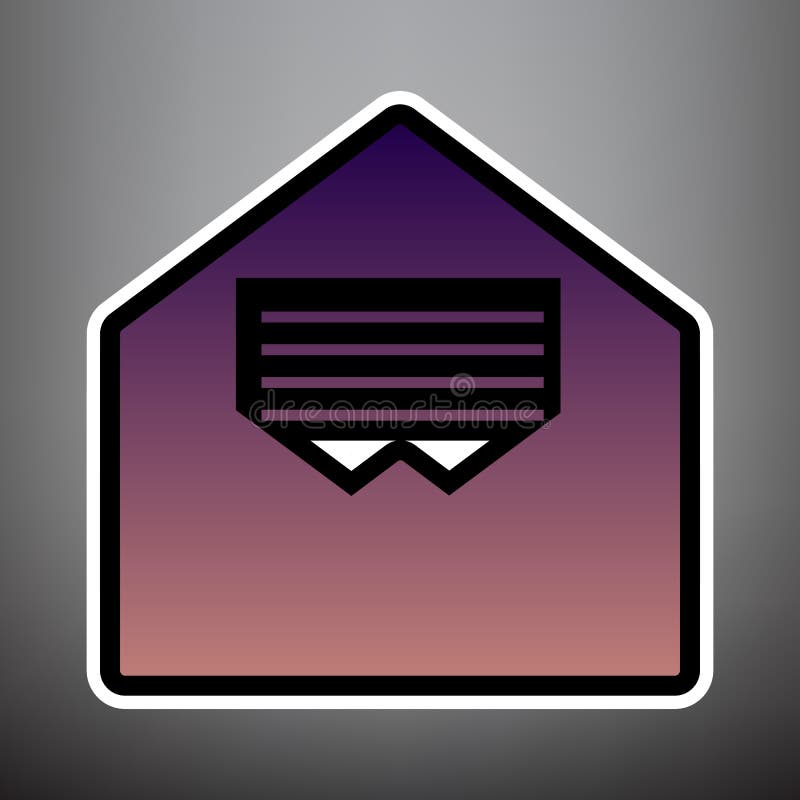 Letter in an Envelope Sign Illustration. Vector Stock Vector ...