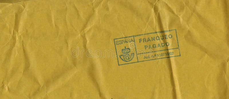 Letter envelope from Spain editorial photography. Image of blue - 38640257