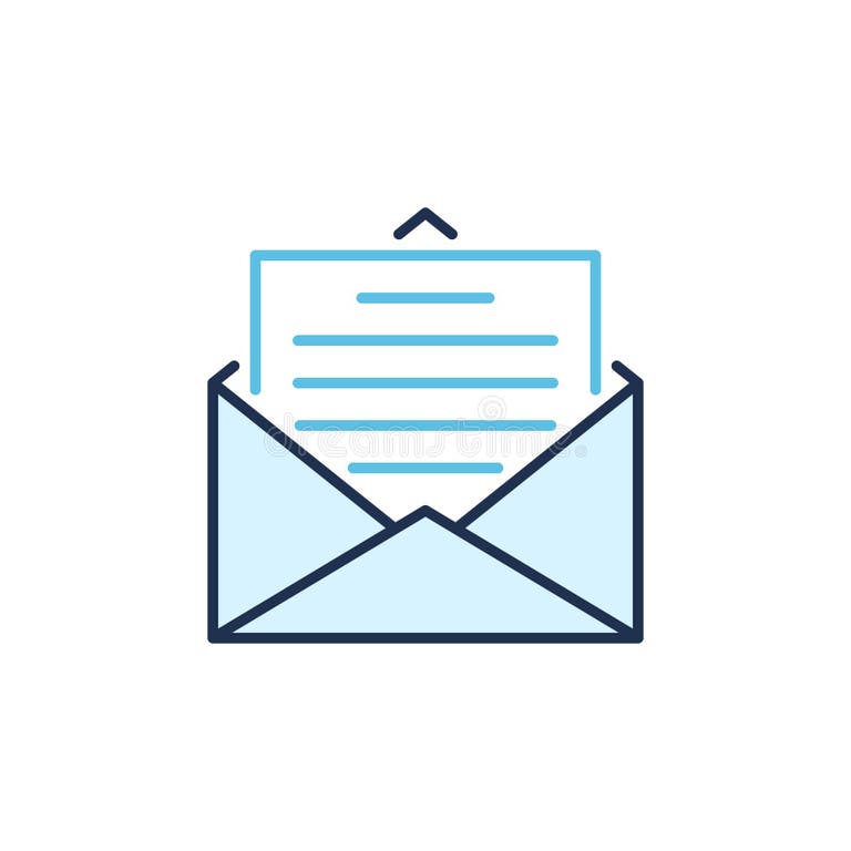 Letter in Envelope Vector Email Message Concept Colored Icon Stock ...