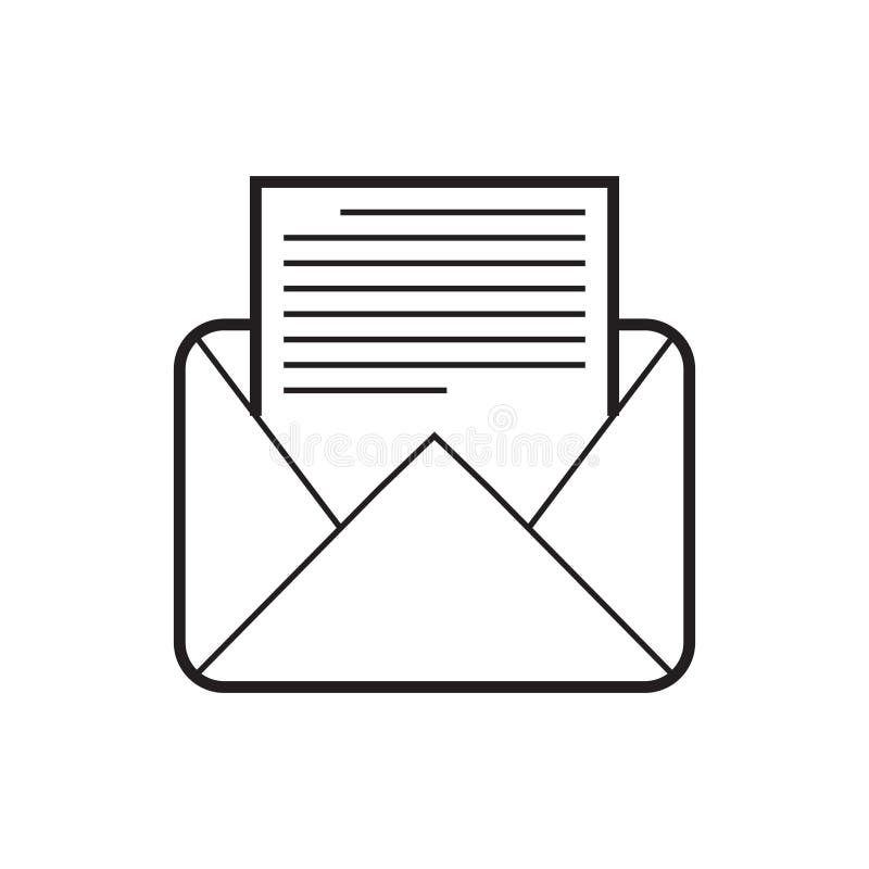 Letter and Envelope. Vector Illustration Decorative Design Stock Vector ...