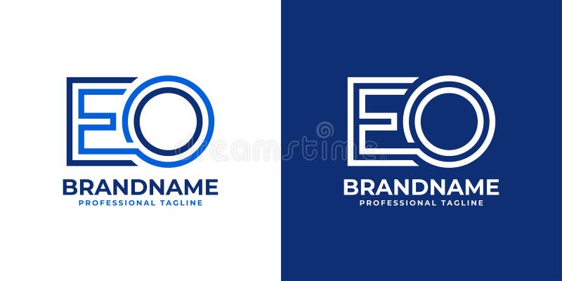 Letter EO Line Monogram Logo, Suitable for Any Business with EO or OE ...
