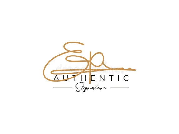 Letter EP Signature Logo Template Vector Stock Vector - Illustration of ...