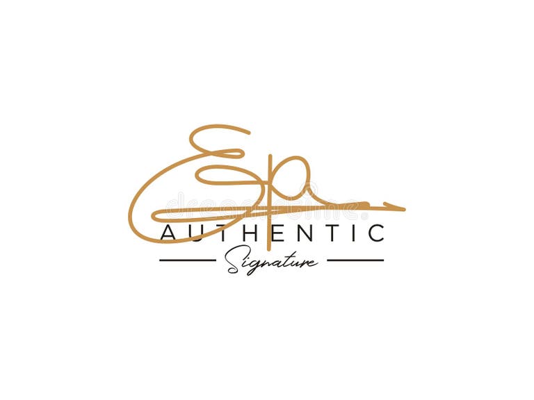 Letter EP Signature Logo Template Vector Stock Vector - Illustration of ...