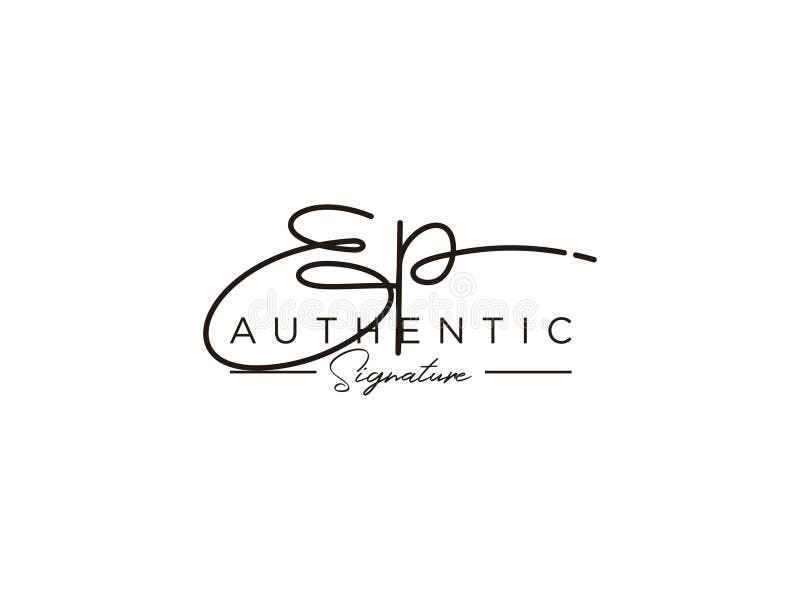 Letter EP Signature Logo Template Vector Stock Vector - Illustration of ...