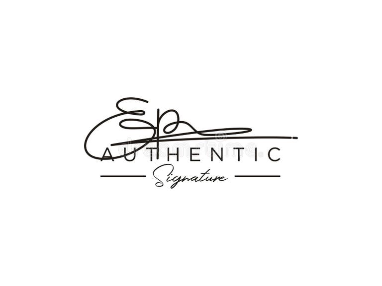Letter EP Signature Logo Template Vector Stock Vector - Illustration of ...