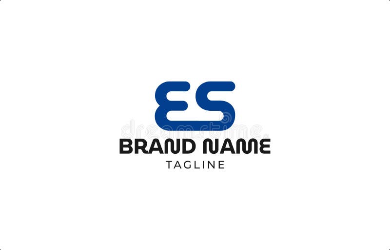 Letter ES Monogram Logo Vector Design Template Stock Vector ...