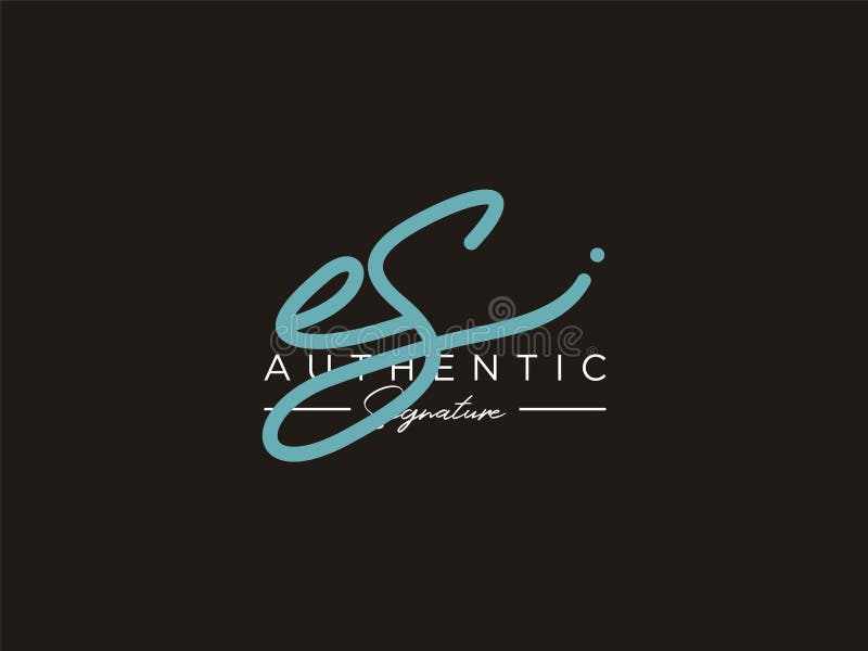 Letter ES Signature Logo Template Vector Stock Vector - Illustration of ...