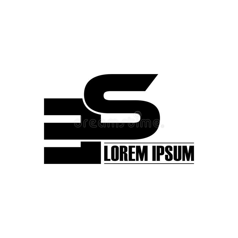 Letter ES Simple Monogram Logo Icon Design. Stock Vector - Illustration ...