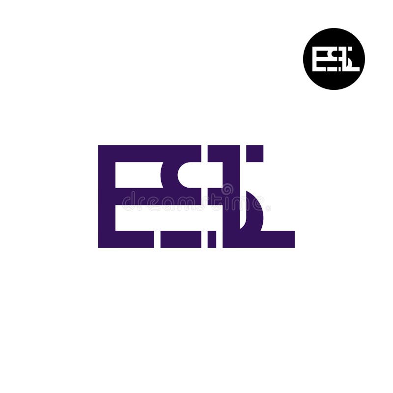 Letter ESL Monogram Logo Design Stock Vector - Illustration of logotype ...