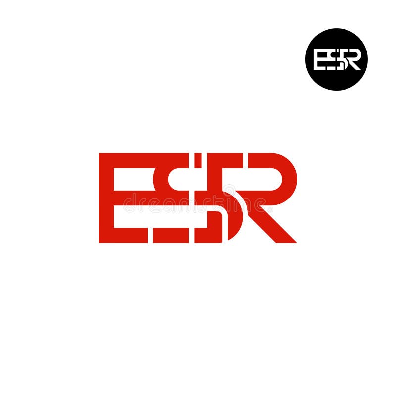 Letter ESR Monogram Logo Design Stock Vector - Illustration of initials ...