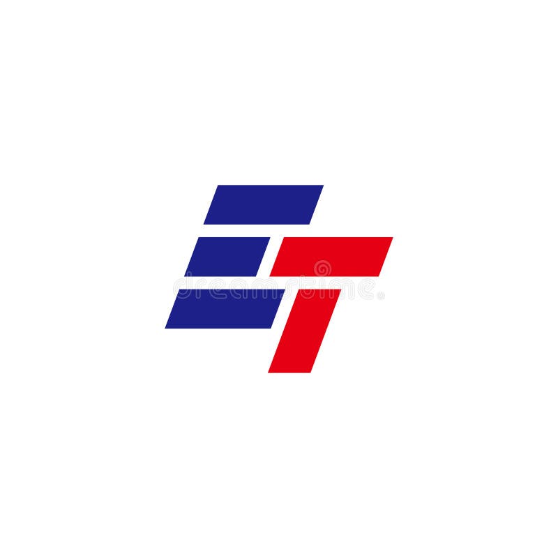 Letter Et Stripes Motion Colorful Logo Vector Stock Vector ...