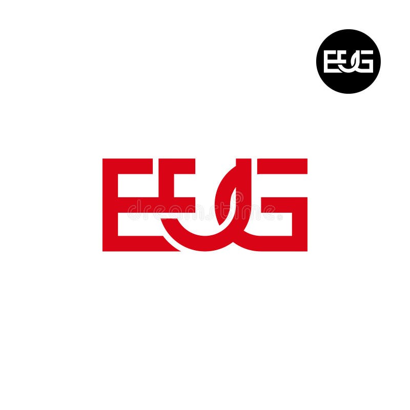 Letter EUG Monogram Logo Design Stock Vector - Illustration of ...